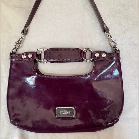 Prune | Bags | Prne Burgundy Patent Leather Shoulder Bag Detachable ...